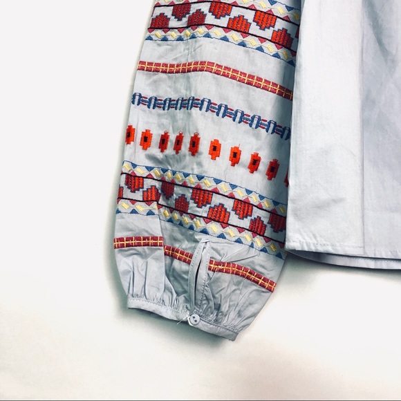 coco colette | Tops | Coco Colette Boho Embroidered Long Sleeve Top ...